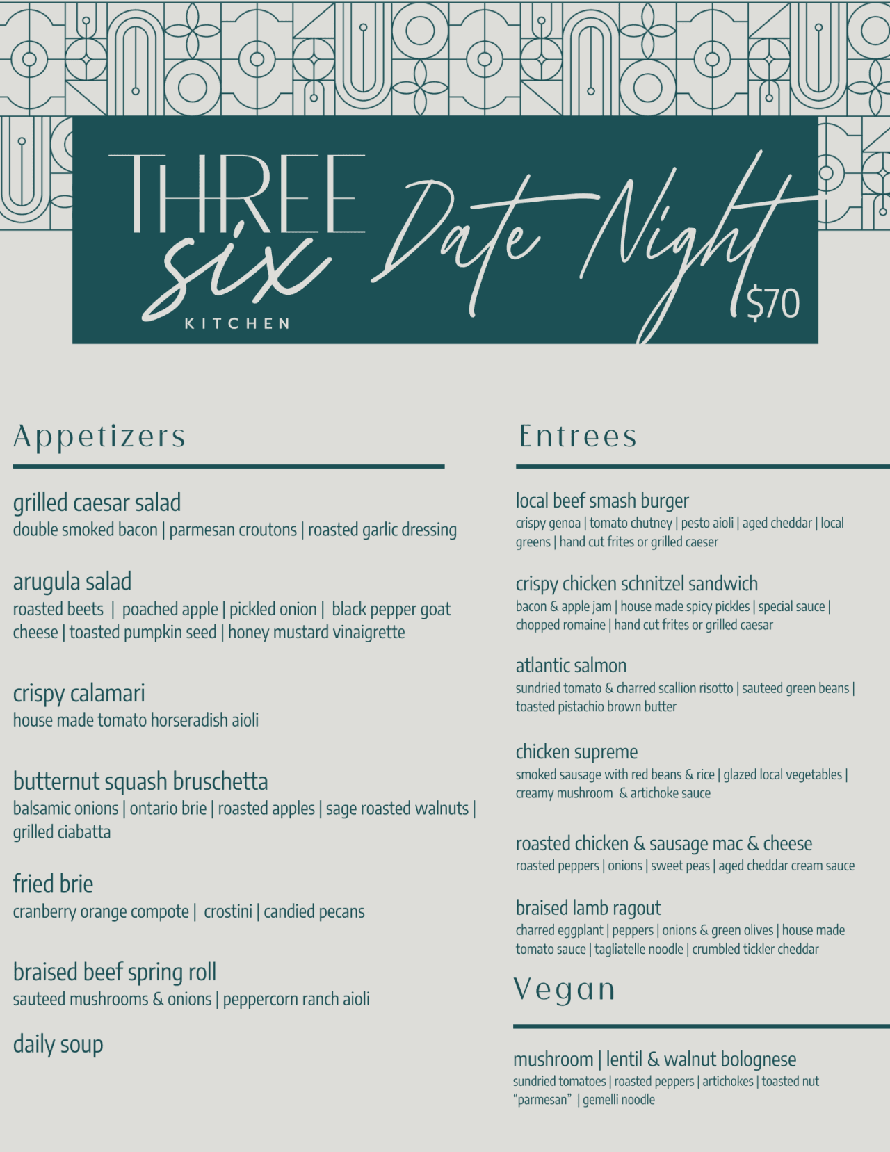 Date Night - Three Six Kitchen